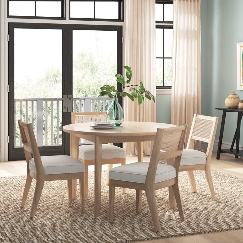 Beachcrest Home Landeros 5 Piece Round Dining Set & Reviews | Wayfair